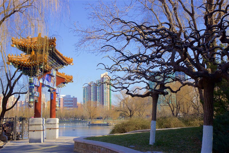 Longtan park, Beijing stock photo. Image of pagoda, asia - 175990166
