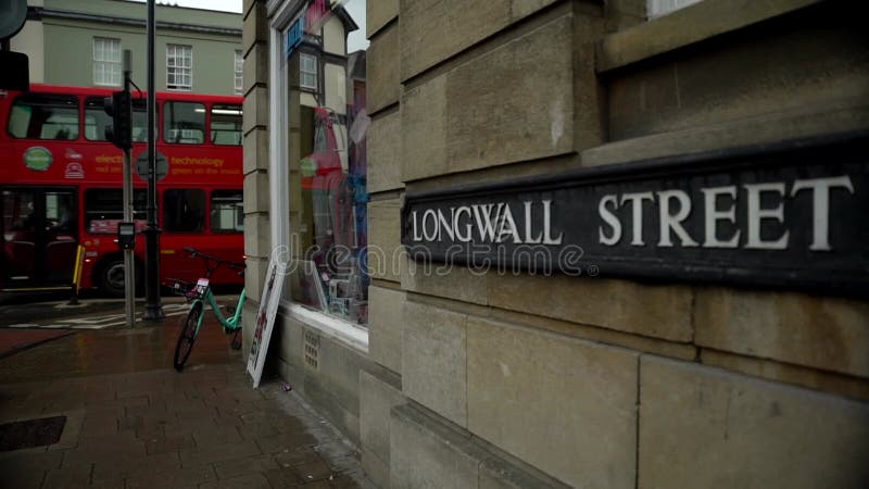 Longwall Sign Board in Oxford Stock Footage - Video of city, europa ...
