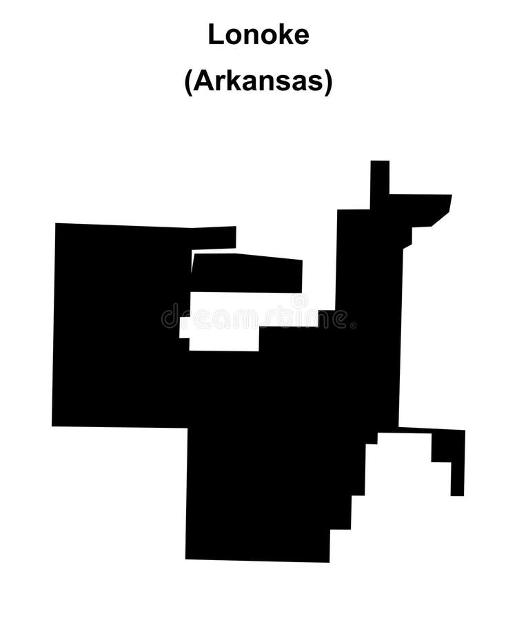 Lonoke outline map stock vector. Illustration of infographics - 385907341
