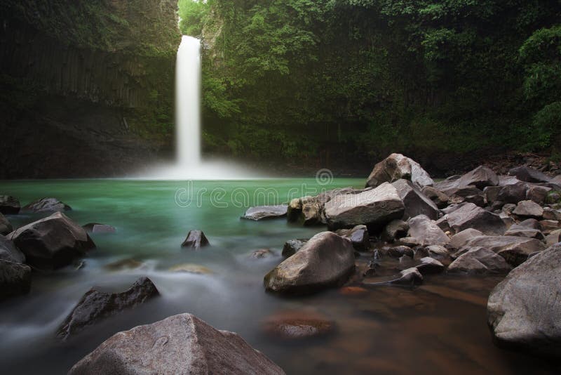 Lontar waterfall stock image. Image of watercourse, wilderness - 264862091