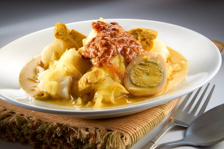 Lontong stock image. Image of curb, peanut, sauce, malay - 22921073