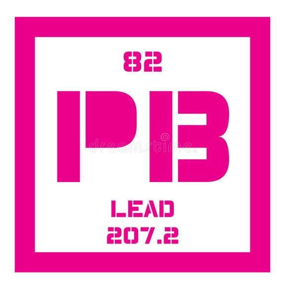 Lood chemisch element vector illustratie. Illustration of periodes ...