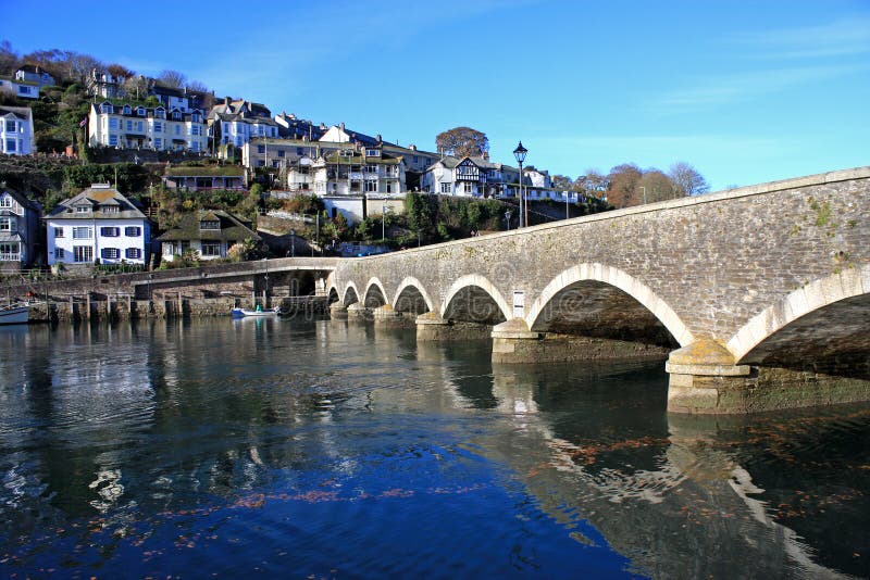Looe Bridge stock image. Image of water, houses, bridge - 38512823