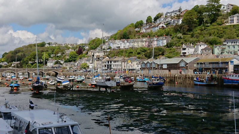 Looe Harbour editorial stock image. Image of fishing - 147114979