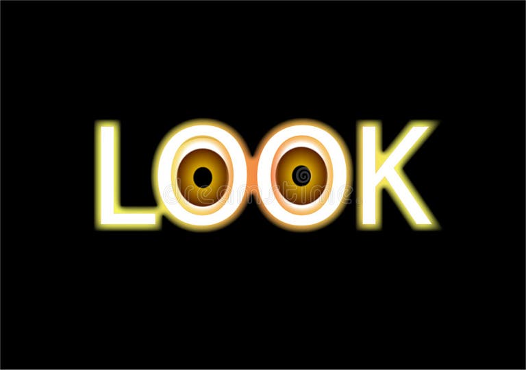 Word Look Eyes Stock Illustrations – 200 Word Look Eyes Stock ...