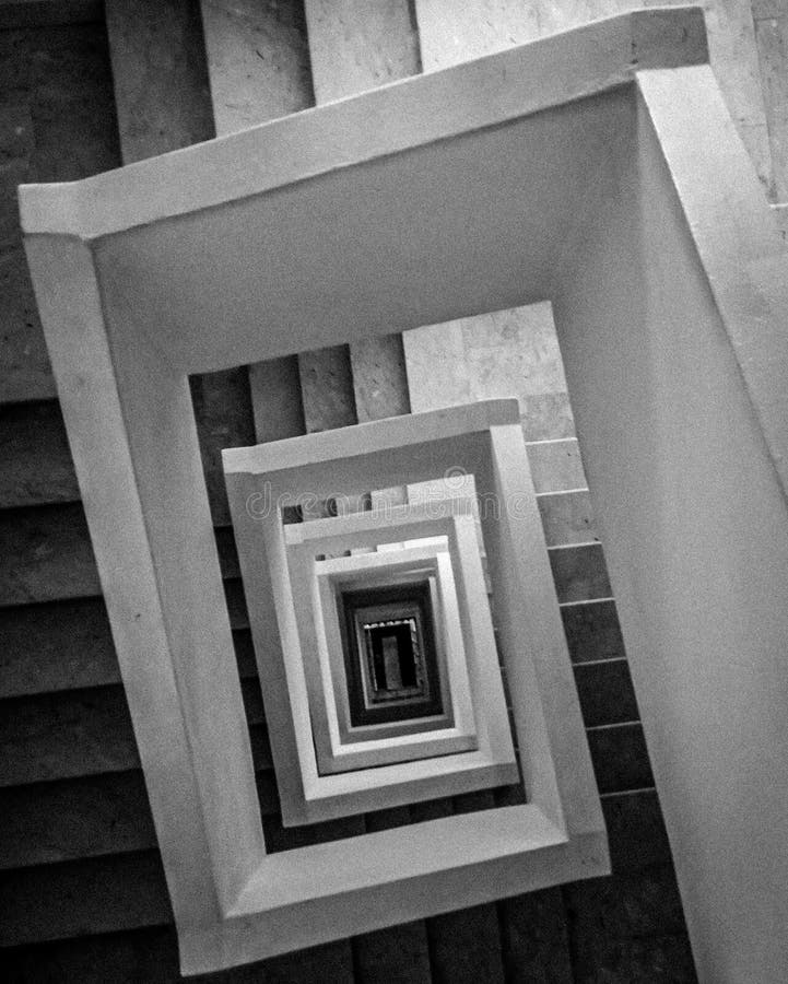 A Look from Above at the Stairs in a Multi-storey Building. Stock Photo ...