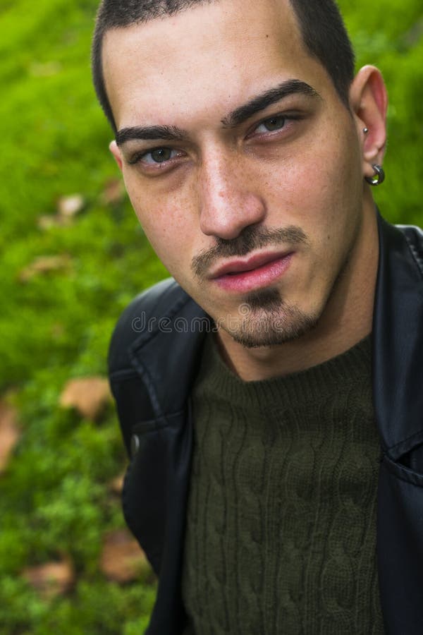 Look Aggressive with Bad Face Stock Image - Image of close, happy: 65589435