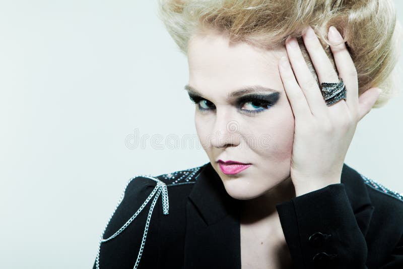 Look askance fashion girl stock image. Image of isolated - 17760425