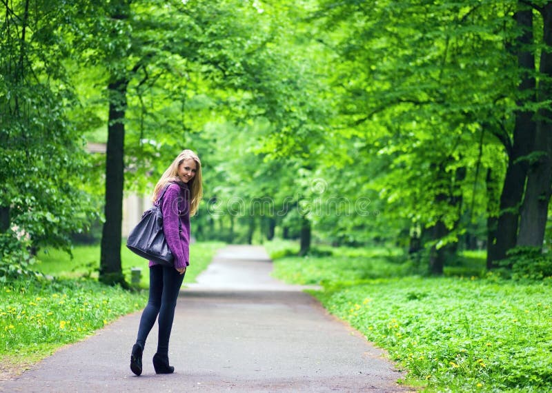 Look back stock image. Image of sweater, foliage, playful - 24343051