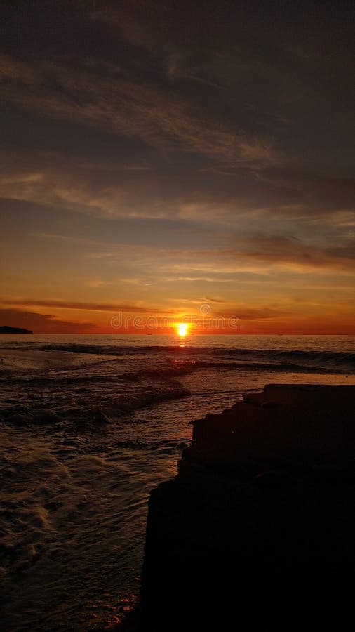 So Look Beautiful in the Sky with the Sunset Stock Image - Image of ...