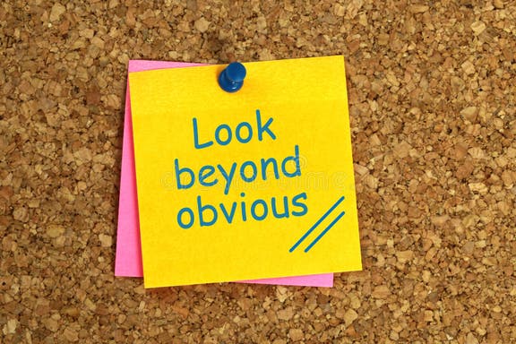 Look beyond obvious sticky stock image. Image of curious - 159165077