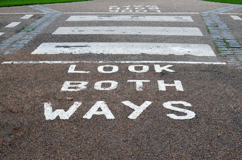 Sign at a Dangerous Cross-walk Stock Image - Image of junction, light ...