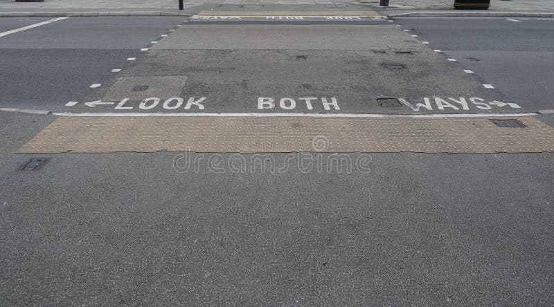 Look Both Ways Sign in London Stock Image - Image of road, zebra: 275057719 Look Both Ways Sign in London Stock Image - Image of road, zebra: 275057719