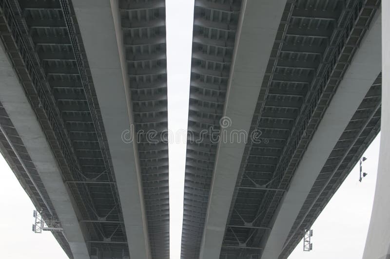 Look at the Bottom View of the Bridge Cross the Road Stock Image ...