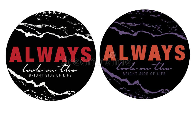 Always Look on the Bright Side. Stock Vector - Illustration of icon ...