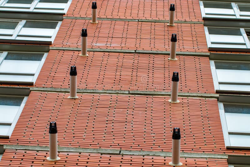 A Look at the Building from the Bottom Up Stock Image - Image of ...