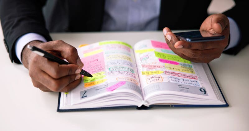 Look at Calendar Schedule Agenda or Organizer Stock Image - Image of ...