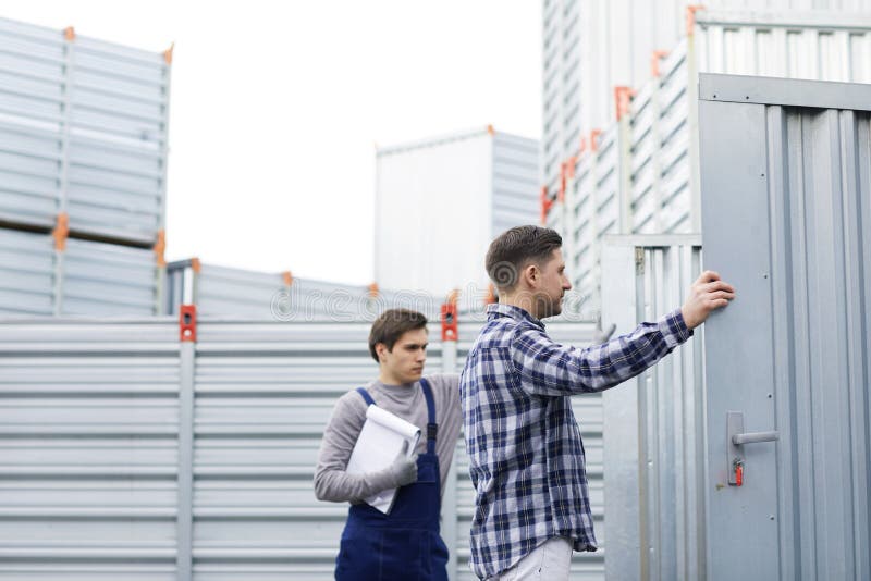 Look into container stock photo. Image of service, expertise - 118081638