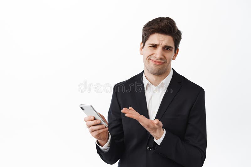 Upset Sad Skeptical Unhappy Serious Woman Talking Texting On Mobile