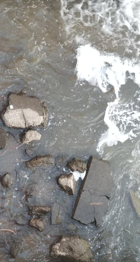 Look down below stock image. Image of water, rocks, look - 160878239