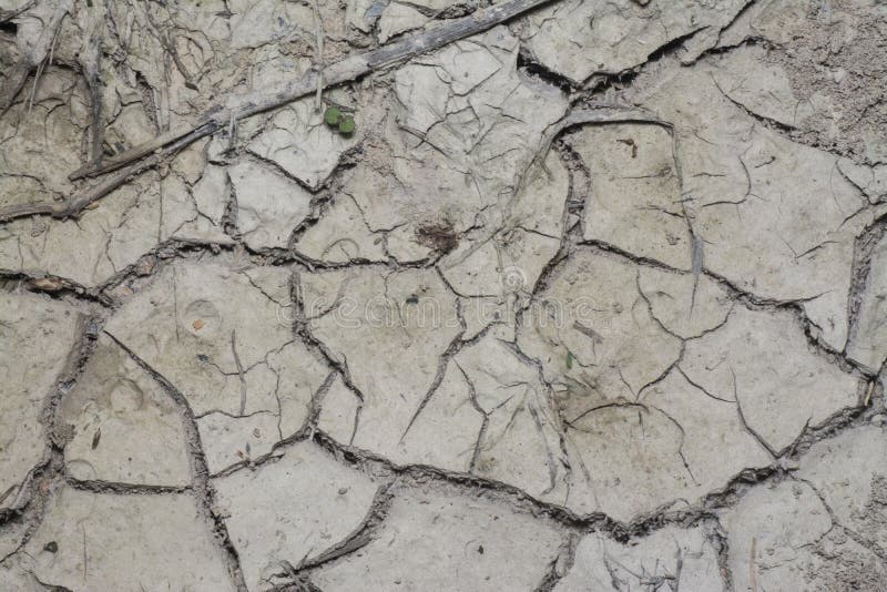 Look Down on Crack Dried Mud Surface of the Ground. Stock Image - Image ...