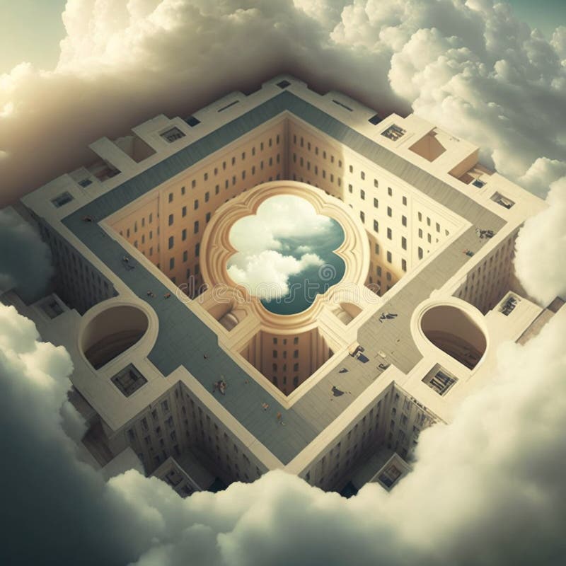 The Look Down on the Roof of Tall Building Landscape. Stock ...