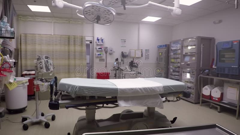 Empty Hospital Trauma Room stock video. Video of room - 186770309