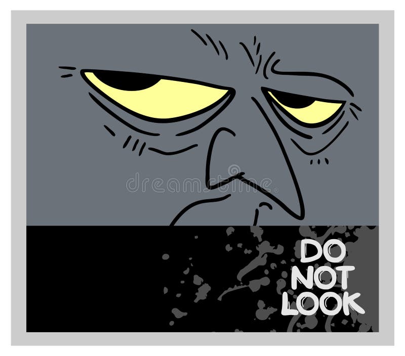 Evil look stock vector. Illustration of halloween, white - 22936311
