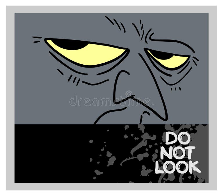 Look evil stock vector. Illustration of signal, indication - 32209345