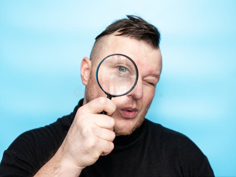 Look into the Glass for Magnification. a Magnifying Magnifying Glass in ...