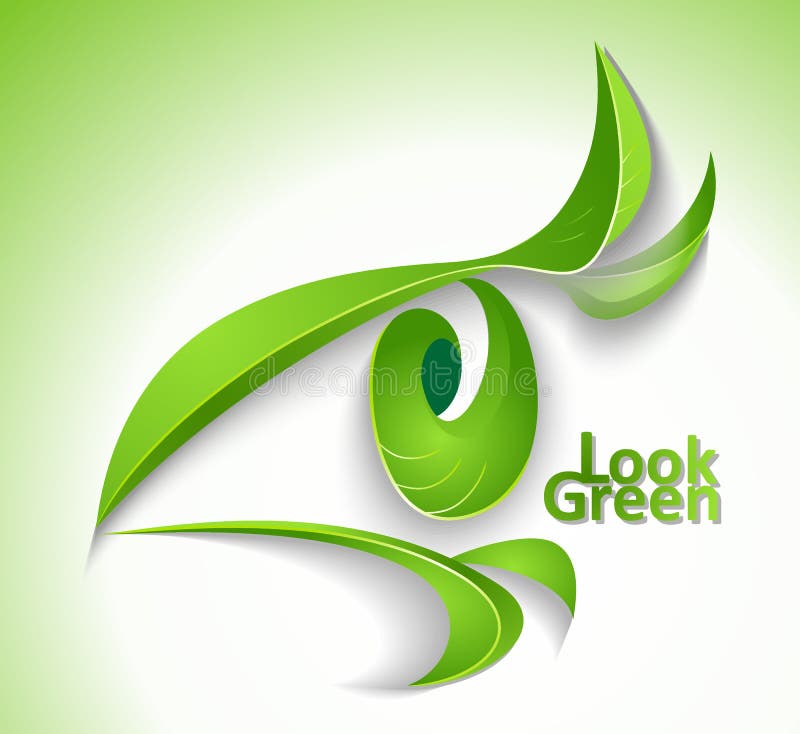 Look green stock vector. Illustration of female, environment - 27965455