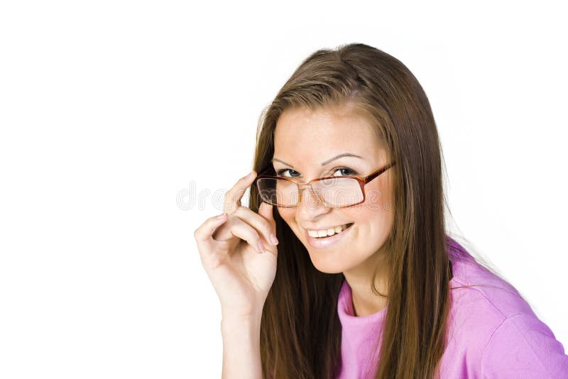 Look here! stock photo. Image of female, adult, young - 23015002