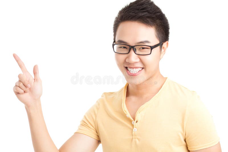 Look here stock image. Image of gesture, confident, portrait - 26883779
