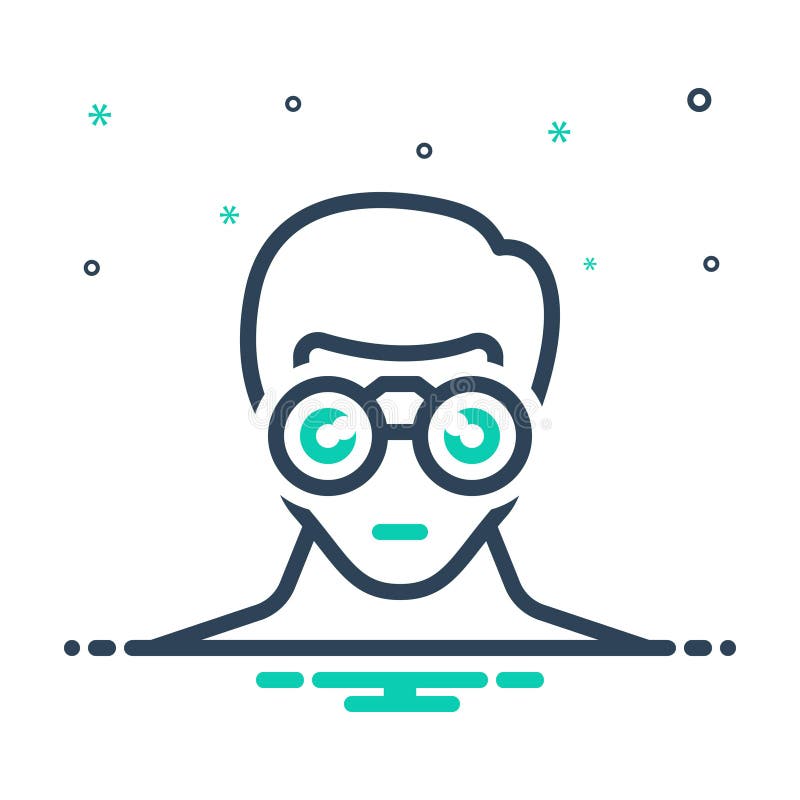 Mix Icon for Look, See and Glass Stock Illustration - Illustration of ...