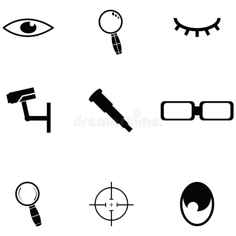 Look icon set stock vector. Illustration of icon, watch - 120567620