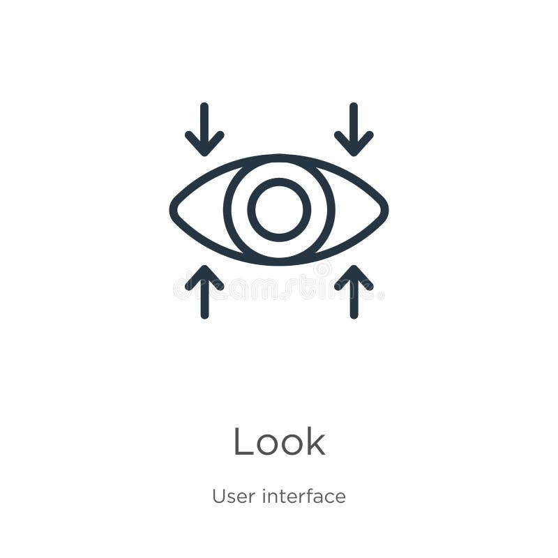 Look Icon Vector. Trendy Flat Look Icon from User Interface Collection ...