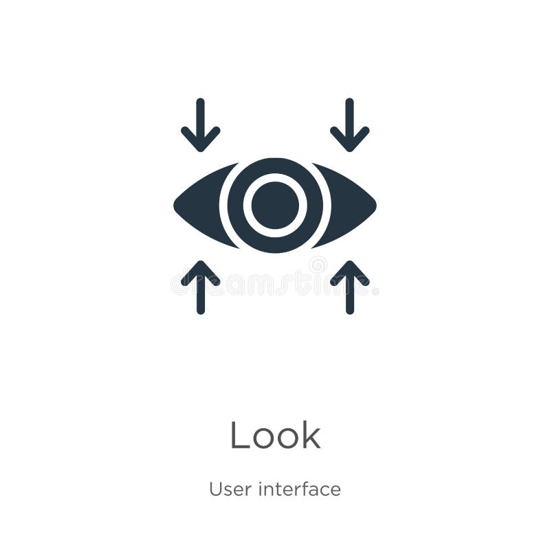 Look Icon Vector. Trendy Flat Look Icon from User Interface Collection ...