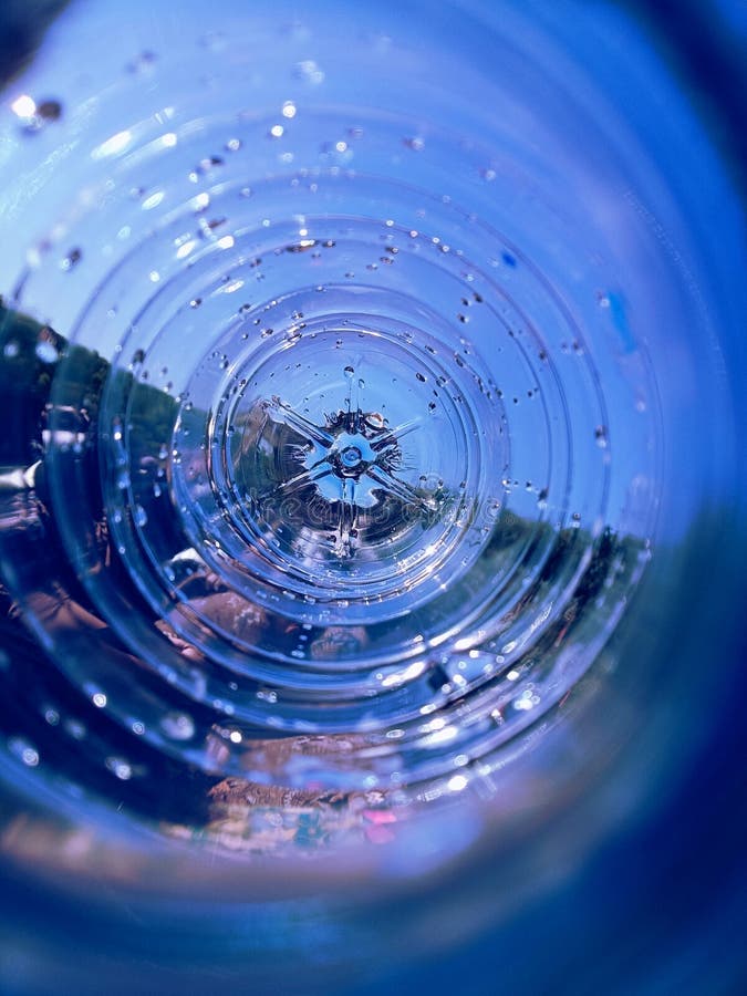 Look inside the bottle stock image. Image of water, blue - 295911187