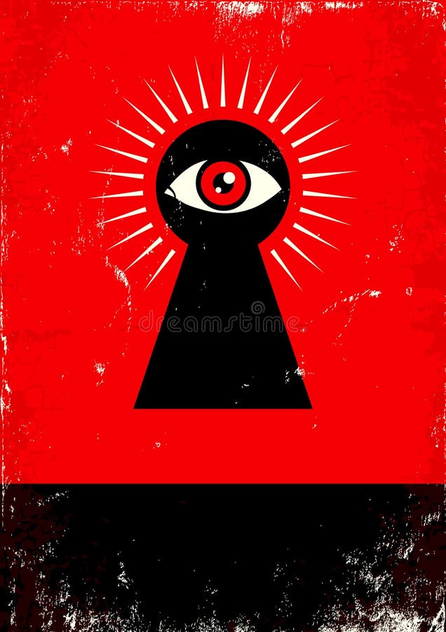 Look through the keyhole stock vector. Illustration of black - 27103420
