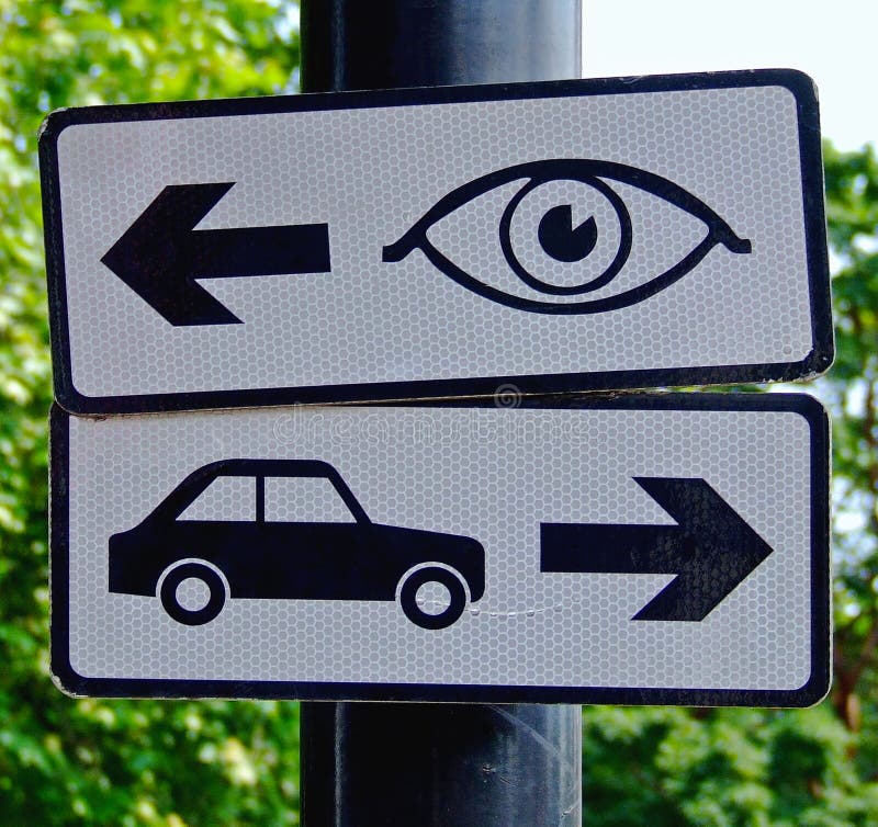 Look left sign stock image. Image of left, warning, look - 33652807