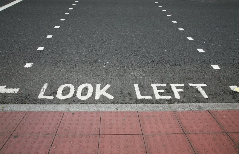 High Perspective View of Empty Pedestrian Crossing in the City of ...