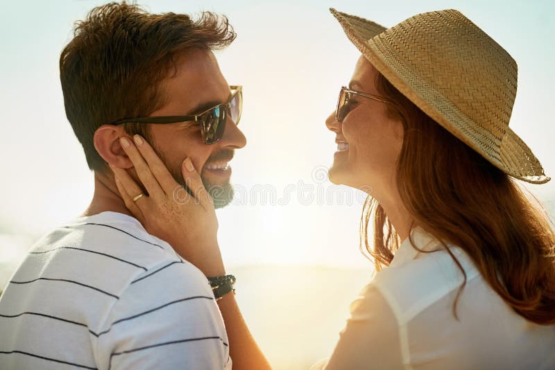 The Look of Love. an Affectionate Young Couple Enjoying a Summers Day ...
