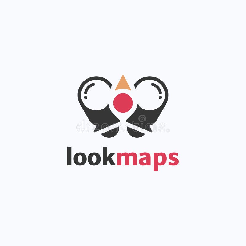 Look Map Logo Design Vector Stock Vector - Illustration of route ...