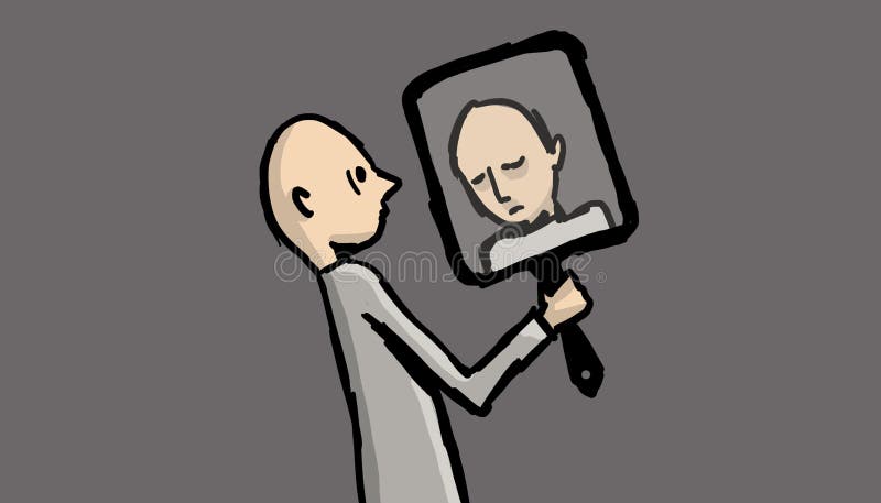 Have a False Perception of Oneself Stock Illustration - Illustration of ...
