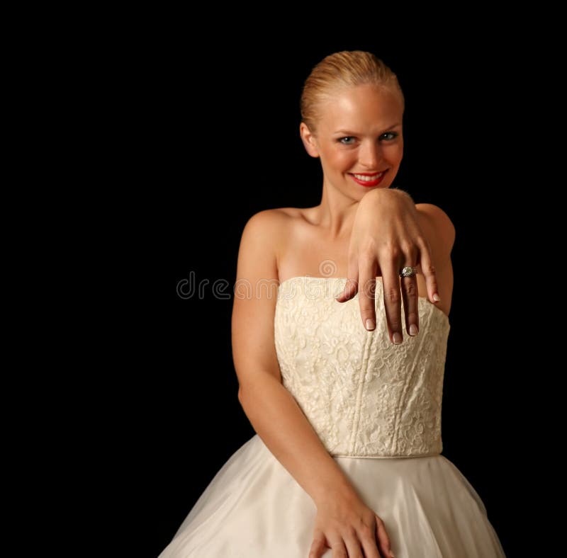 Look at MY Ring! stock photo. Image of lace, pure, satin - 2717086