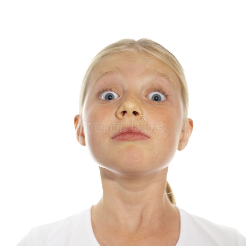 Look Out ! an Expressive Girl S Face Stock Image - Image of close ...