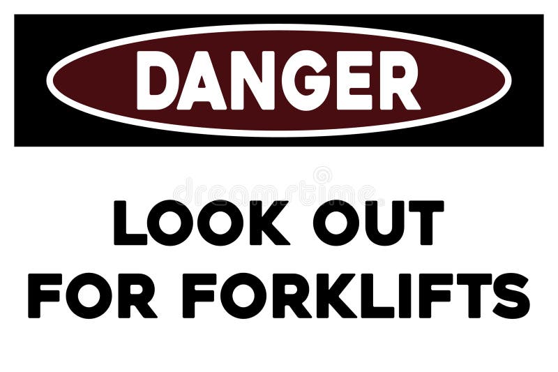 Look Out for Forklifts Warning Sign Stock Vector - Illustration of icon ...