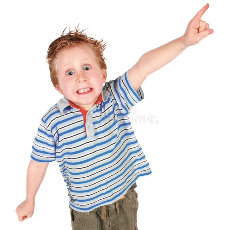 Look over there! stock photo. Image of face, afraid, cheeky - 8123762