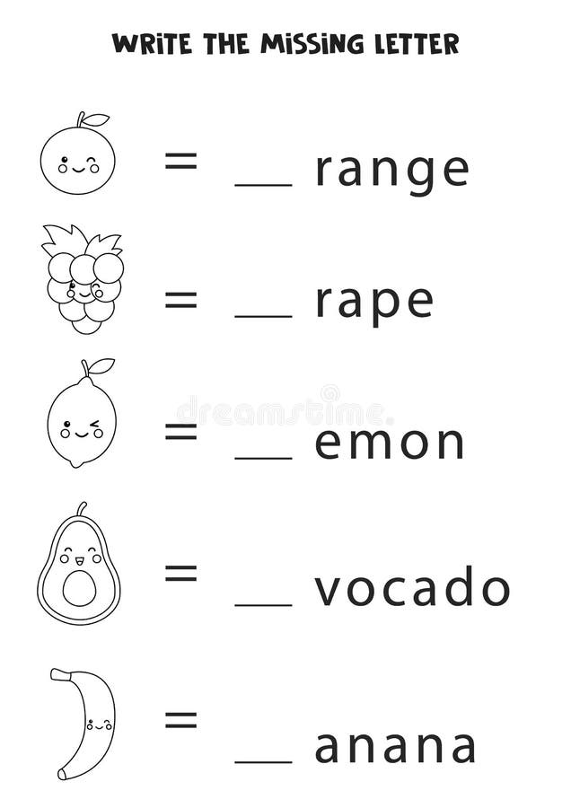 Writing Letter Worksheet Black White Stock Illustrations – 886 Writing ...