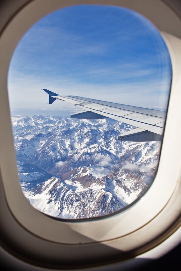 Look through the Plane S Window Stock Photo - Image of plane, mountain ...